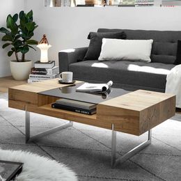Pharao24.de Wohnzimmertisch Designercouchtisch in Asteichefarben 110 cm breit