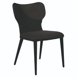 Pharao24.de Essstuhl Designstuhl in Anthrazit und Schwarz (2er Set)