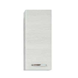 Pharao24.de Badh&auml;ngeschrank H&auml;ngeschrank Bad in Eiche wei&szlig; mit Metallgriff