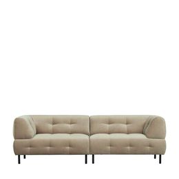 Pharao24.de Loft Sofa in Cremefarben Vierfu&szlig;gestell aus Metall