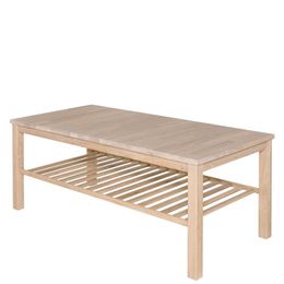 Pharao24.de Holz Couchtisch in Eiche Bianco massiv ge&ouml;lt 120 cm breit