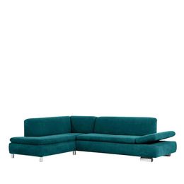 Pharao24.de Ecksofa in Petrol Velours