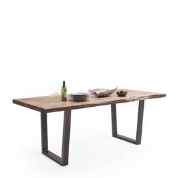 Pharao24.de Esstisch Esszimmertisch aus Akazie Massivholz im Industry und Loft Stil