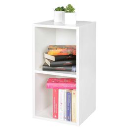 Pharao24.de B&uuml;cher Regal weiss klein 60 cm hoch 30 cm breit