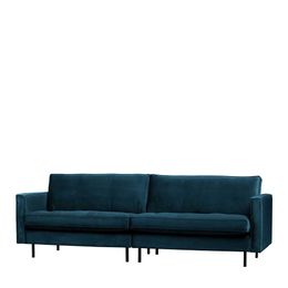 Pharao24.de Dreisitzer in Blau Samt 275 cm breit