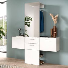 Pharao24.de Garderobenkombination Flur M&ouml;bel in modernem Design 156 cm breit (dreiteilig)