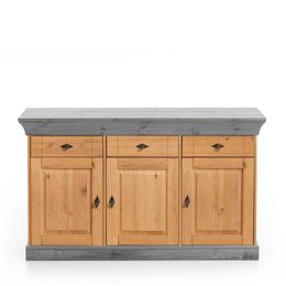 Pharao24.de Sideboard aus Kiefer teilmassiv 84 cm hoch