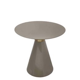 Pharao24.de Beistelltisch in Taupe Metall Oberfl&auml;che