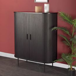 Pharao24.de Wohnzimmerschrank Esszimmer Highboard in ovaler Form 118 cm hoch