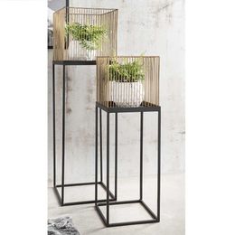 Pharao24.de Blumens&auml;ule in modernem Design Metall
