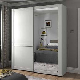 Pharao24.de Schiebeschrank weiss Landhaus Made in Germany Spiegel