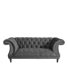 Pharao24.de Barockes Zweisitzer Sofa aus Samtvelours 200 cm breit - 100 cm tief