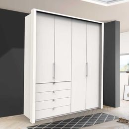 Pharao24.de Schlafzimmerkleiderschrank in Wei&szlig; zwei Faltt&uuml;ren