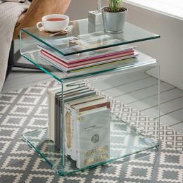 Pharao24.de Beistelltisch Sofa aus Glas in modernem Design 48 cm hoch