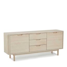 Pharao24.de Sideboard Kommode 180 cm breit in Eiche wei&szlig;