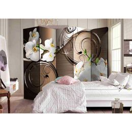 Pharao24.de Motiv Paravent mit wei&szlig;er Orchidee 5-teilig