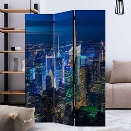 Pharao24.de Umkleidewand mit Leinwand F&uuml;llung Gro&szlig;stadt bei Nacht
