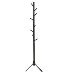 Pharao24.de Garderobe Massivholz schwarz in modernem Design 174 cm hoch