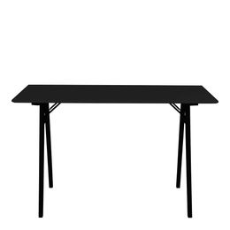 Pharao24.de Schwarzer Schreibtisch f&uuml;r Home Office 120 cm breit - 75 cm hoch