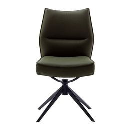Pharao24.de Esszimmerstuhl Stuhl Esszimmer drehbar mit Gestell aus Metall (2er Set)