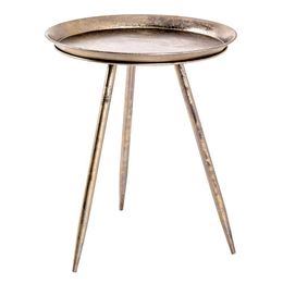 Pharao24.de Eleganter Beistelltisch in Bronze Metall