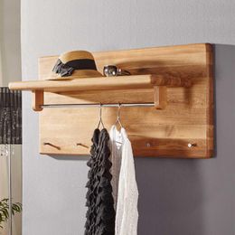 Pharao24.de Wandgarderobe aus Wildeiche Massivholz 30 cm hoch