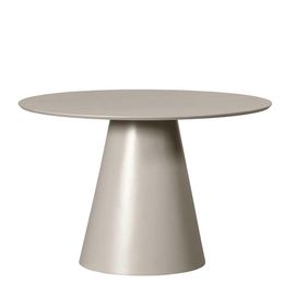 Pharao24.de Skandi Esstisch Beige mit runder Tischplatte 120 cm breit