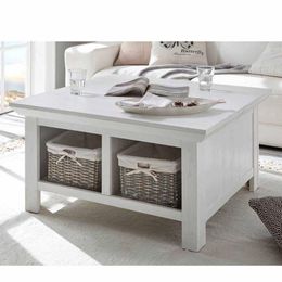 Pharao24.de Wohnzimmer Couchtisch im Landhausstil Pinie Wei&szlig;
