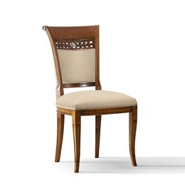 Pharao24.de Stilm&ouml;bel Stuhl in italienischem Design Beige und Buche braun