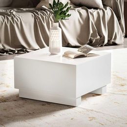 Pharao24.de Wohnzimmer Tisch Couchtisch in Wei&szlig; Hochglanz lackiert
