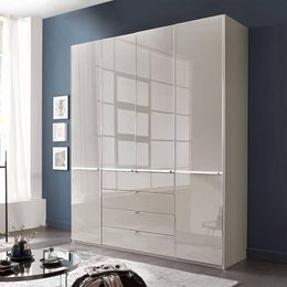 Pharao24.de Kleiderschrank modern Schlafzimmerschrank in Hellgrau Made in Germany
