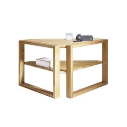 Pharao24.de Eckb&uuml;rotisch aus Wildeiche Massivholz ge&ouml;lt