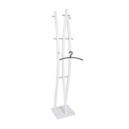 Pharao24.de Standgarderobe in Wei&szlig; Metall Haken
