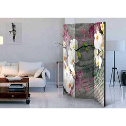 Pharao24.de Spanische Wand mit Orchideen Motiv 135 cm breit