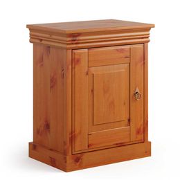 Pharao24.de Nachttisch Schrank Kiefer massiv in Honigfarben 63 cm hoch