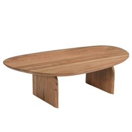 Pharao24.de Wohnzimmertisch Massivholztisch 135 cm breit 38 cm hoch