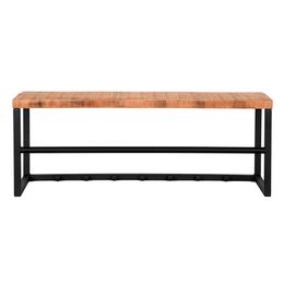 Pharao24.de H&auml;ngegarderobe aus Mangobaum Massivholz Stahl