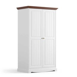 Pharao24.de Schlafzimmerschrank Dreht&uuml;renschrank im Landhausstil 190 cm hoch