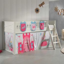 Pharao24.de Prinzessinenbett aus Kiefer Massivholz Leiter