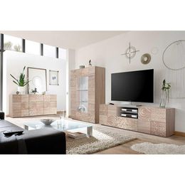 Pharao24.de Anbauwand in Sonoma Eiche Sideboard (dreiteilig)