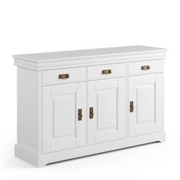 Pharao24.de Sideboard Kommode mit drei Schubladen und Metallgriffen