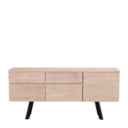 Pharao24.de Sideboard aus Eiche White Wash massiv 170 cm