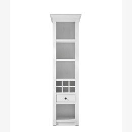 Pharao24.de Landhausregal mit Weinfach LED Beleuchtung