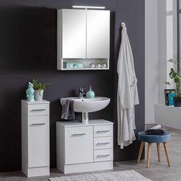 Pharao24.de Badezimmer Einrichtung in Wei&szlig; Made in Germany (dreiteilig)