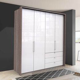 Pharao24.de Kleiderschrank Jugendzimmer mit Faltt&uuml;ren und Schubladen modern