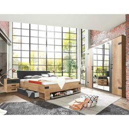 Pharao24.de Schlafzimmerset im Industry und Loft Stil Made in Germany (vierteilig)