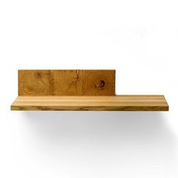 Pharao24.de Wandregal aus Eiche Massivholz 90 cm breit