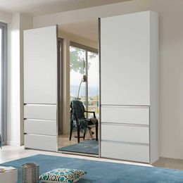 Pharao24.de Kleiderschrank Schiebet&uuml;ren in modernem Design Metallgriffen
