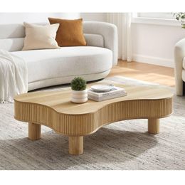 Pharao24.de Couchtisch Wohnzimmertisch 116 cm breit in organischer Form