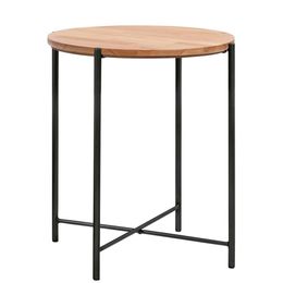 Pharao24.de Bett Beistelltisch modern aus Kernbuche Massivholz Stahl